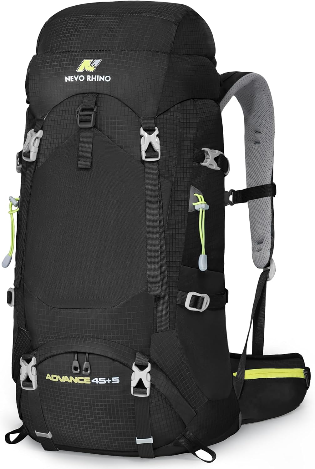 NEVO RHINO Internal Frame Hiking Backpack 50L Black | Official NEVO ...