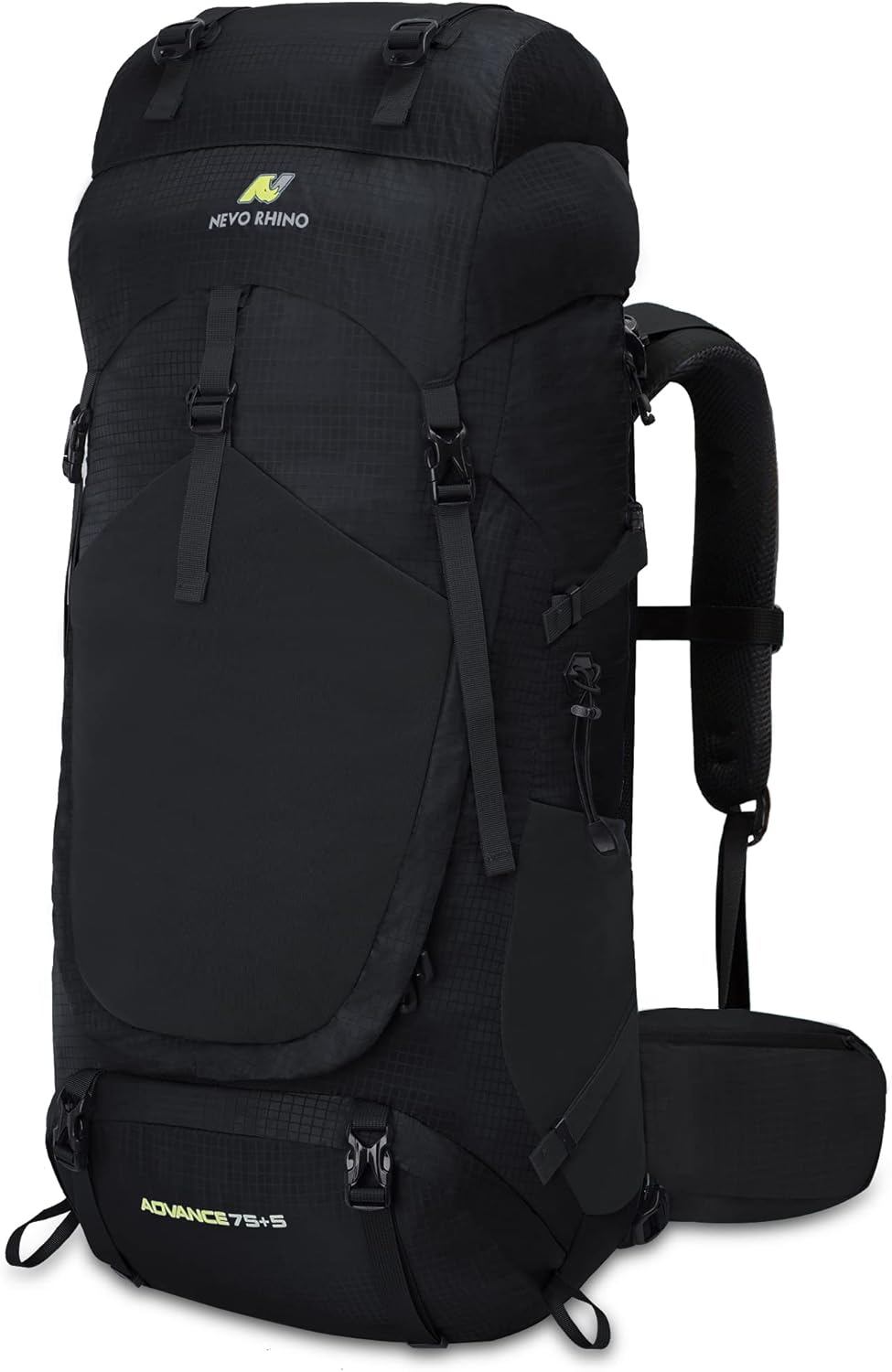 NEVO RHINO Internal Frame Hiking Backpack 80 L Black | Official NEVO ...